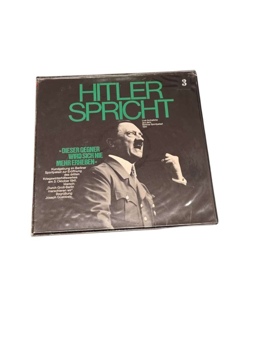 Hitler Spricht Live Aufnahme 1941 Schallplatte | Auszeichnungen ...
