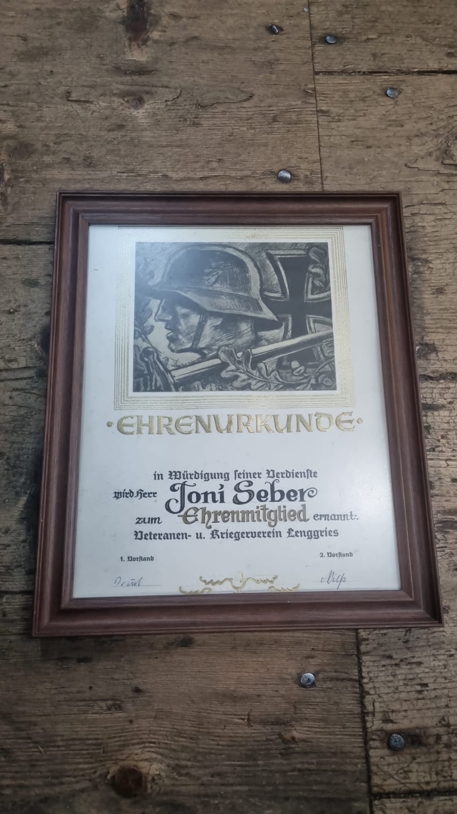 Original Ehrenurkunde 34x28cm | Zubehör | Drittes Reich | military ...